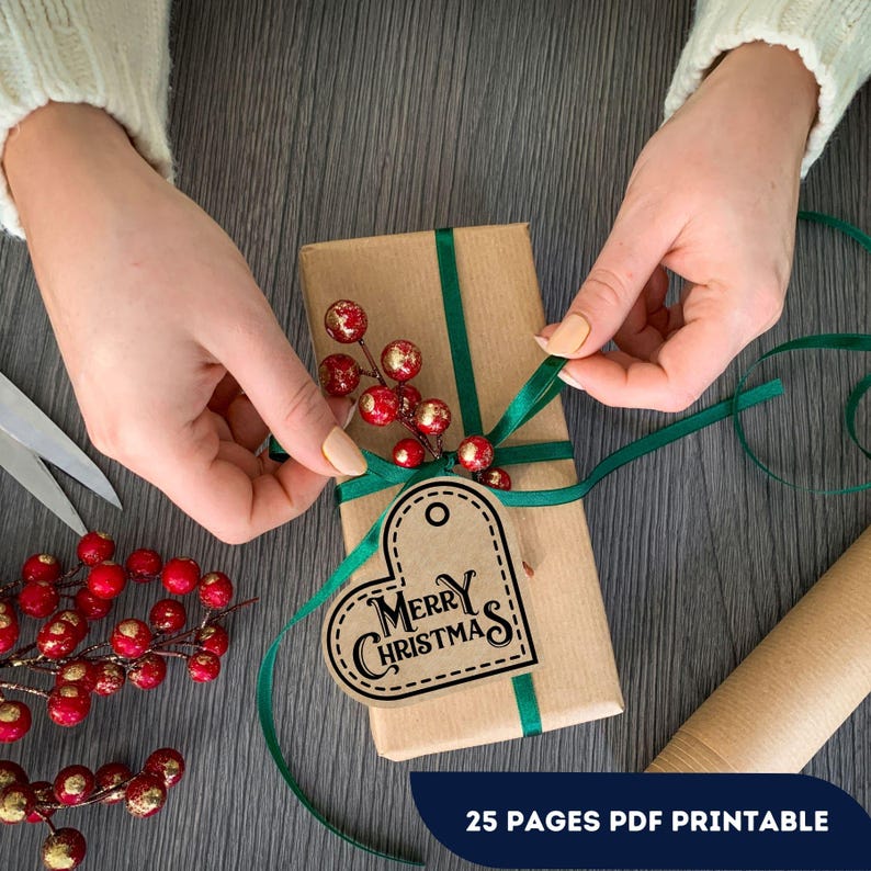 2024 Christmas Tags DIY Printable - Etsy