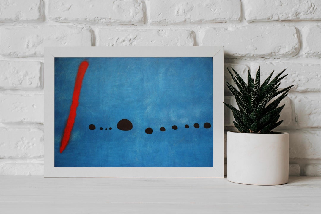 Joan Miro Blue - Bleu Canvas, Joan Miro Blue Print, Exhibition Poster ...