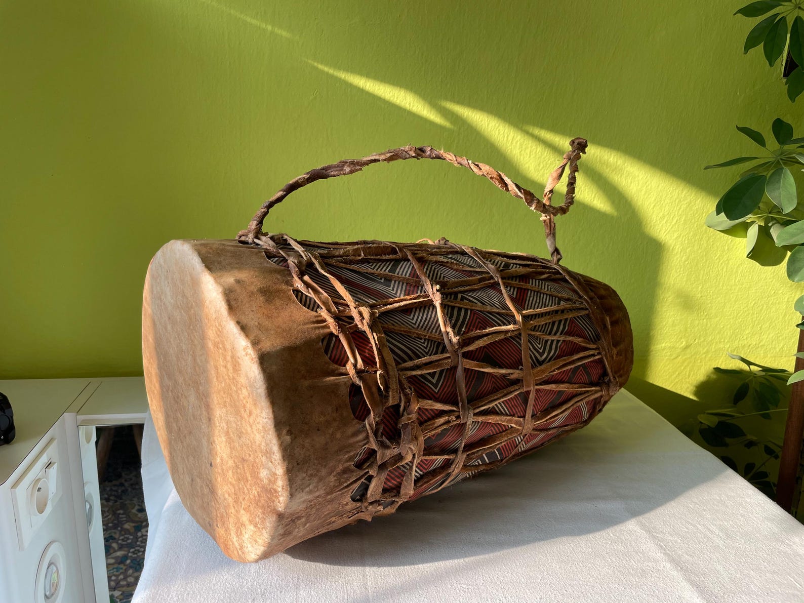 Tanzanian 'ngoma' Tribal Drum Handmade African Folk Percussion ...