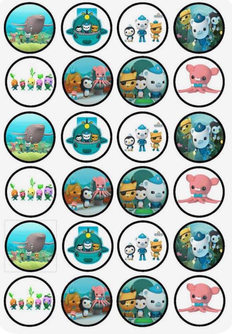 Octonauts Cupcake Toppers - Etsy