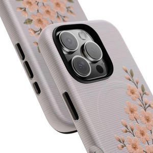 Blush Cherry Blossom - Dreamy Faux Embroidered Floral Phone - 3 Options ...