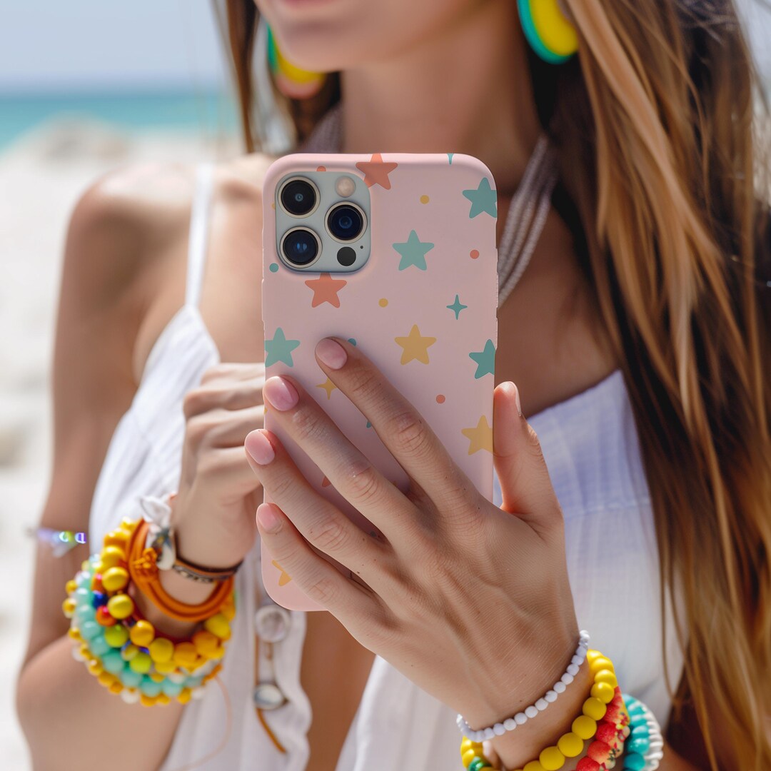 Starry Sprinkle - Dreamy Pink Star Pattern Phone Case - 3 Options for ...