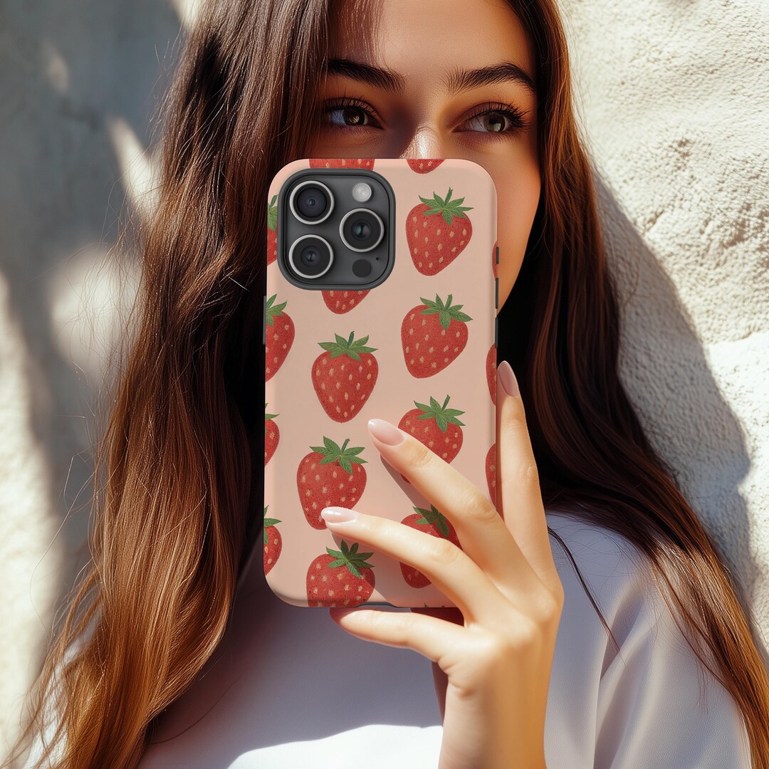 Sweet Strawberry Pattern Phone Case - Berry Bliss - 3 Options for ...