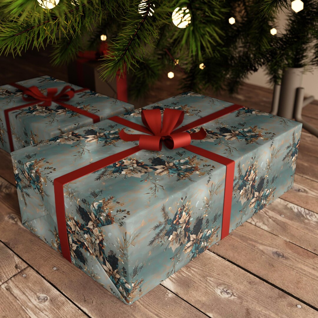 Floral Gift Wrapping Paper Sheets, Elegant Style Wrap for Birthdays ...
