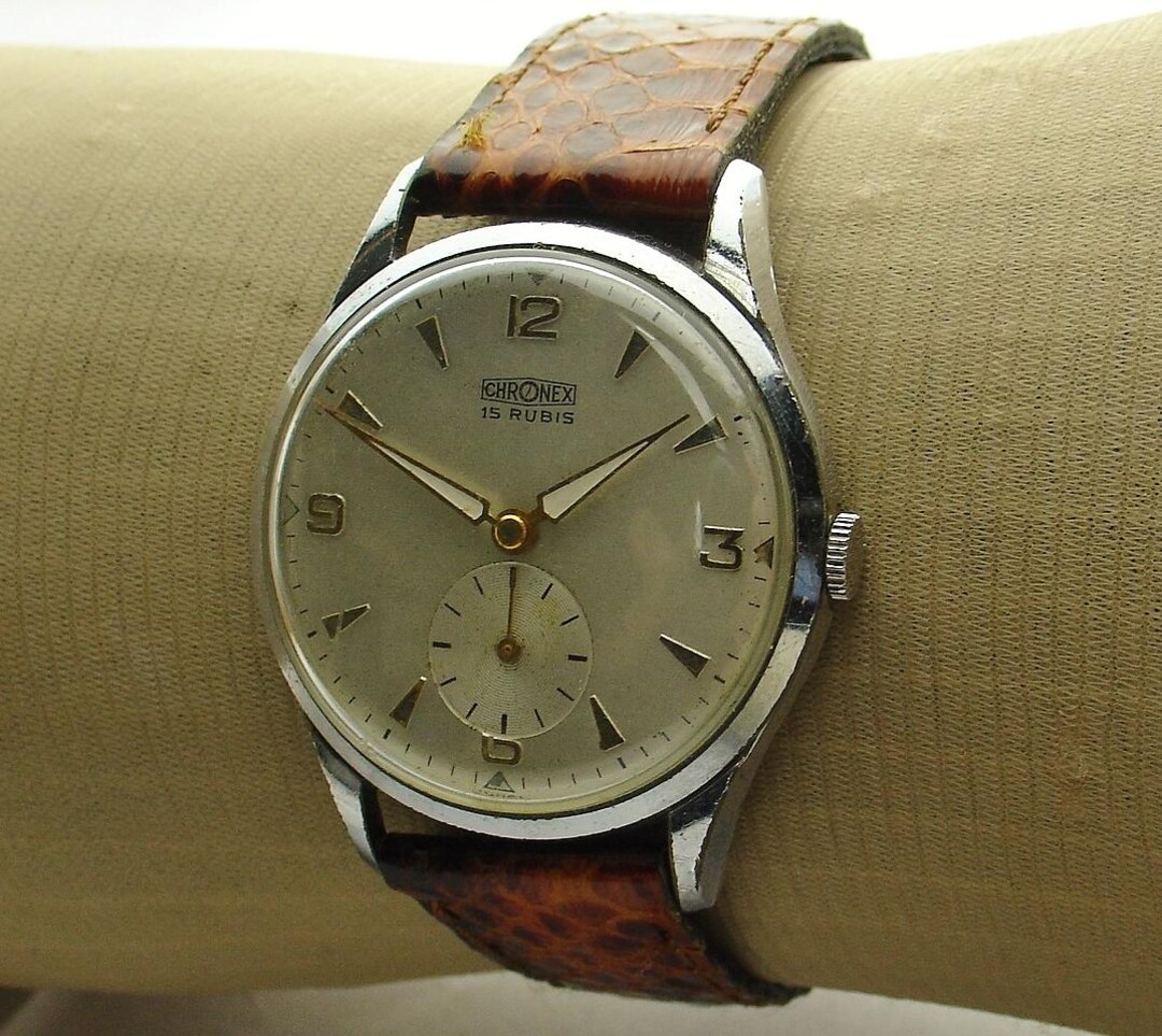 Vintage, Small Second, Hand Wound, Running Fine, Special Snake-leather ...