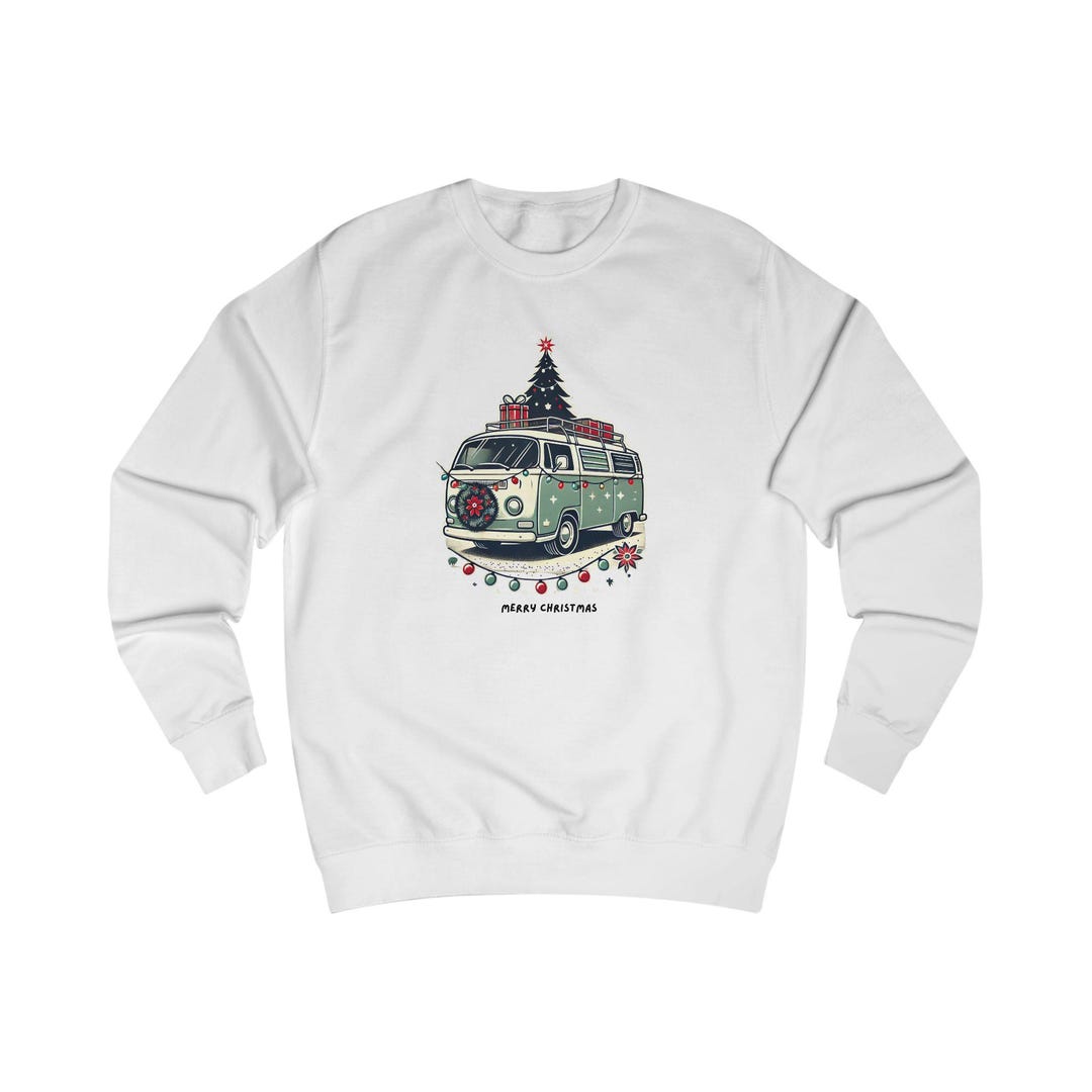 Vintage VW Christmas Bus Unisex Sweatshirt, Holiday Season Pullover ...