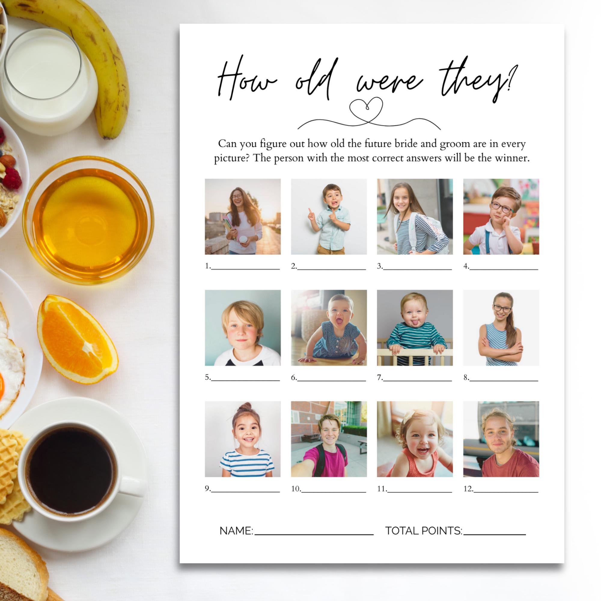 Baby Age Guessing Game How Old Were They Game Minimalist Photo Baby ...