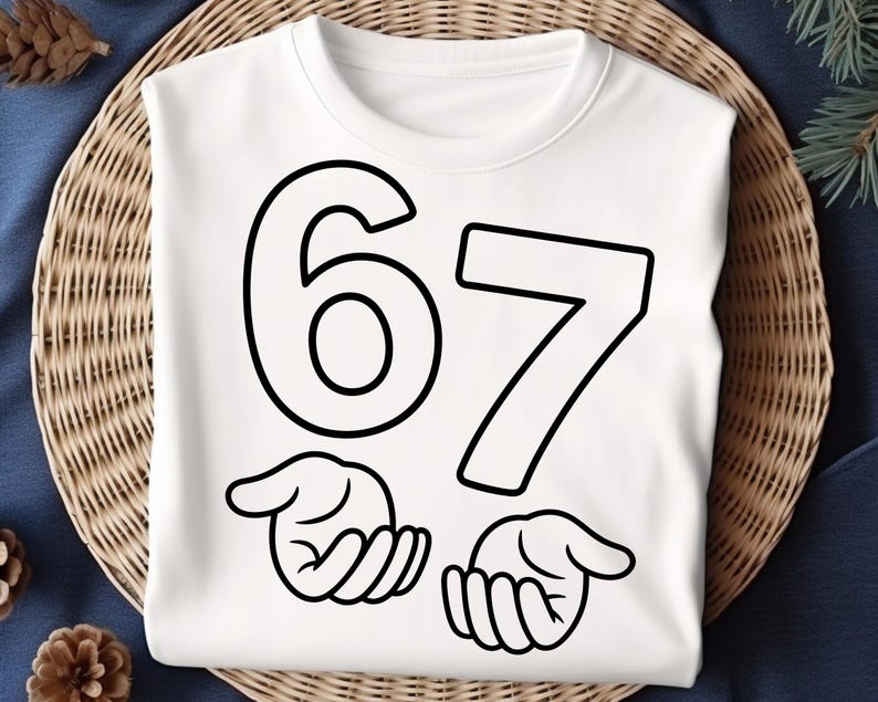 Six Seven PNG SVG, Funny Viral Meme 67, Trendy Gen Alpha, 67 Hands ...