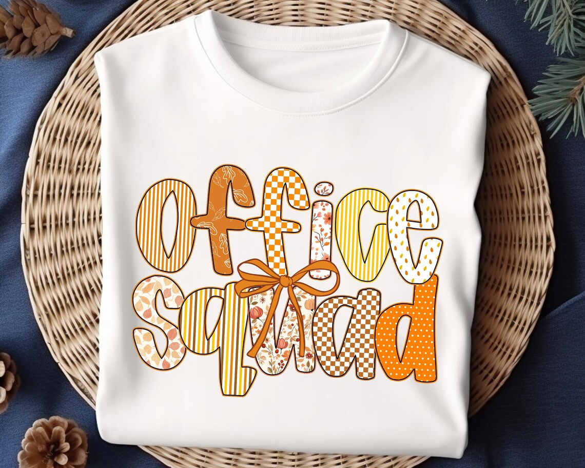Preppy Office Squad PNG: Retro Coworker Gift, Team Shirt Design ...