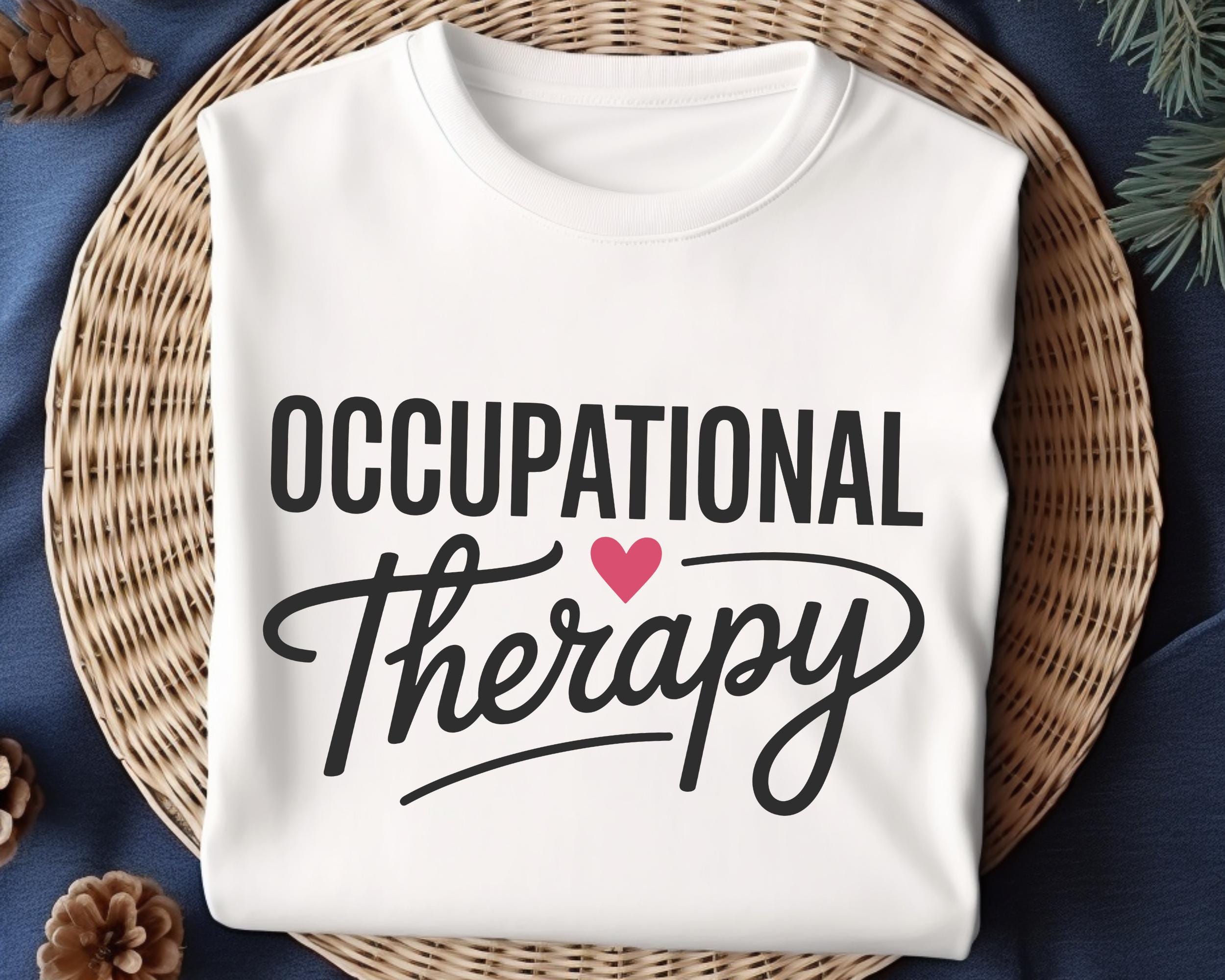 Pink OT SVG PNG: Occupational Therapy Shirt Design, Therapist Gift ...