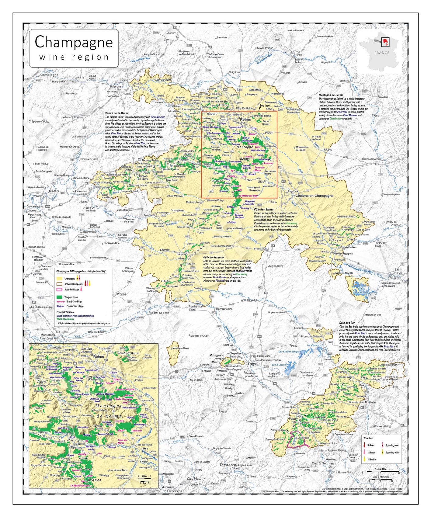 Champagne Wine Map - Etsy