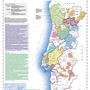 Portugal Wine Map - Etsy