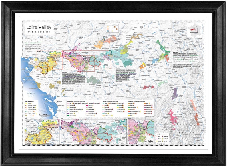 Loire Valley Wine Map - Etsy