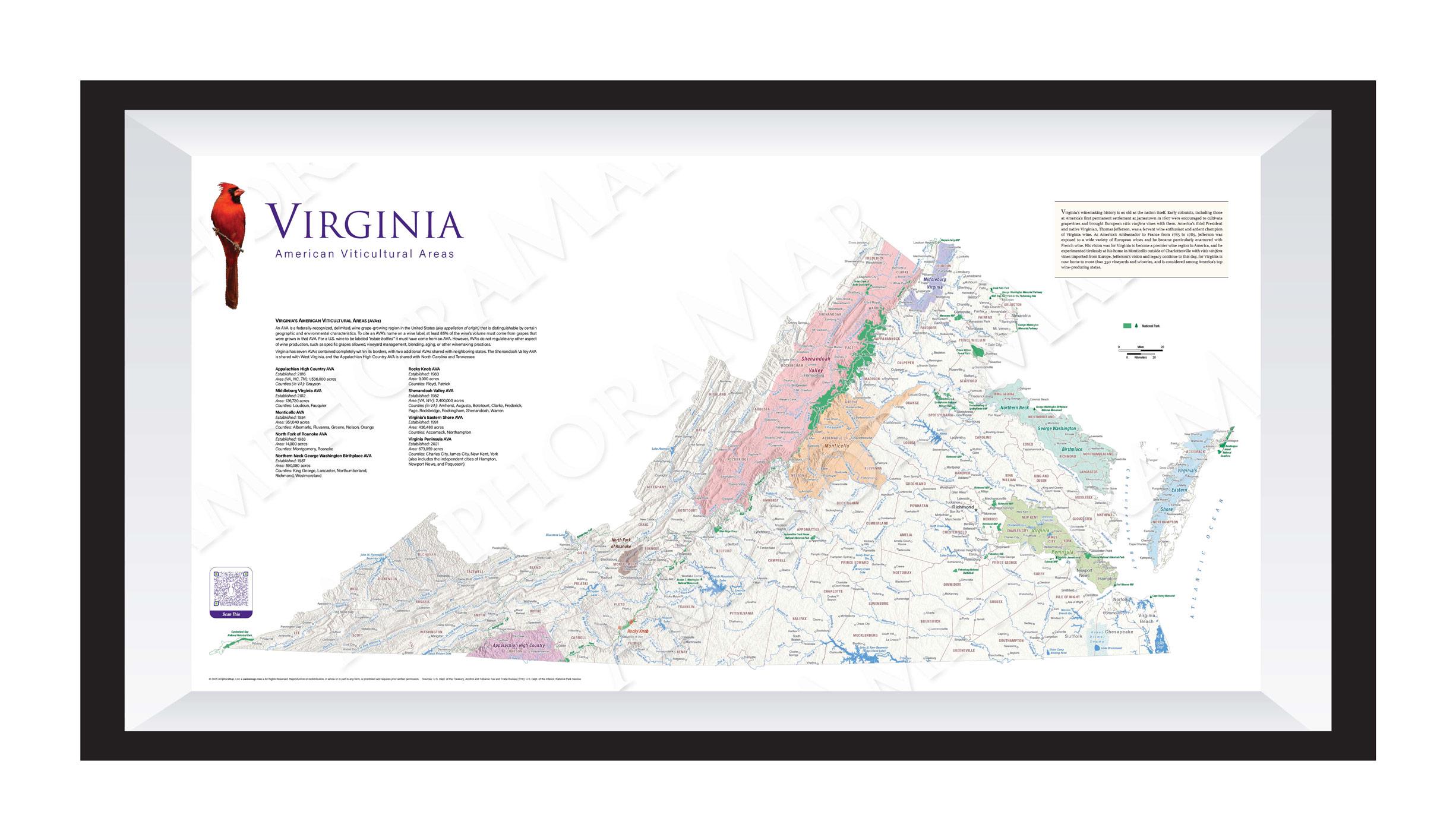 Virginia Wine Map - Etsy