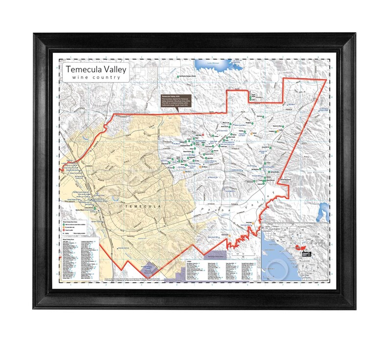 Temecula Valley Wine Map - Etsy