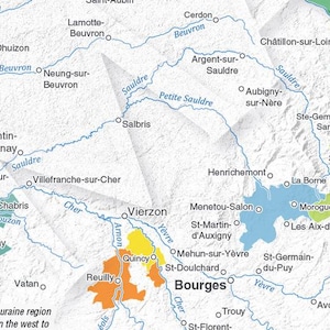 Loire Valley Wine Map - Etsy