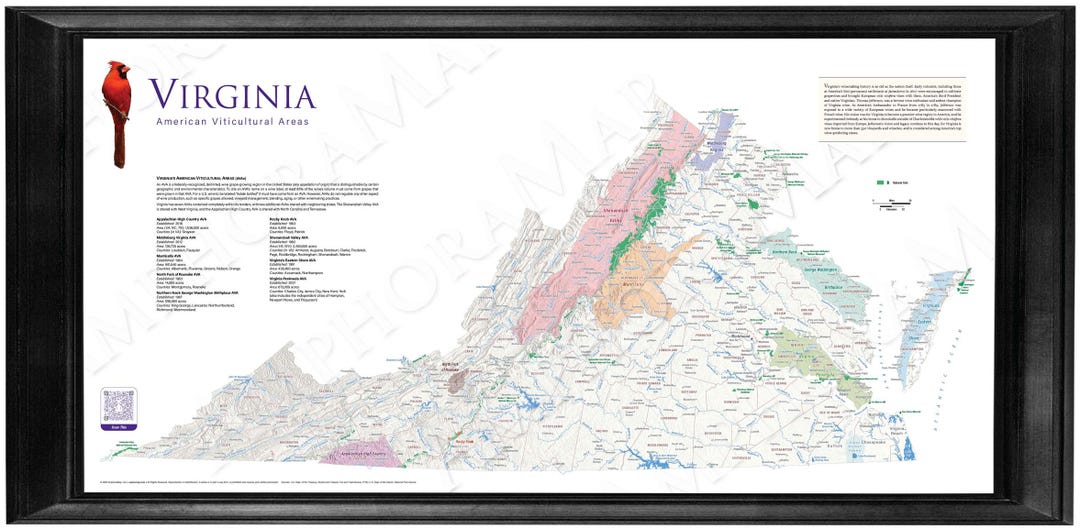 Virginia Wine Map - Etsy