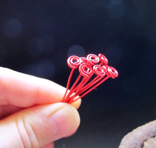 1.5 Inch Headpins Set Swirl Head Pins 20 Gauge Handmade - Etsy