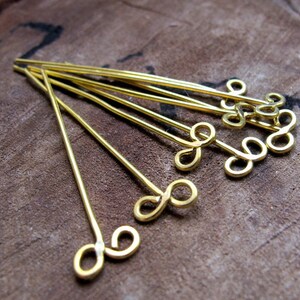 Infinity Headpins Set Exclusive Design of Brass Head Pins Set. Handmade ...