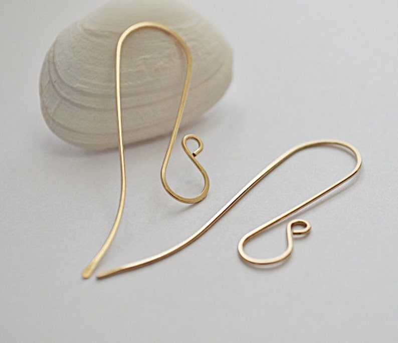 Sterling Silver Long Ear Wires Earrings - Elegant French Hook Earwires ...