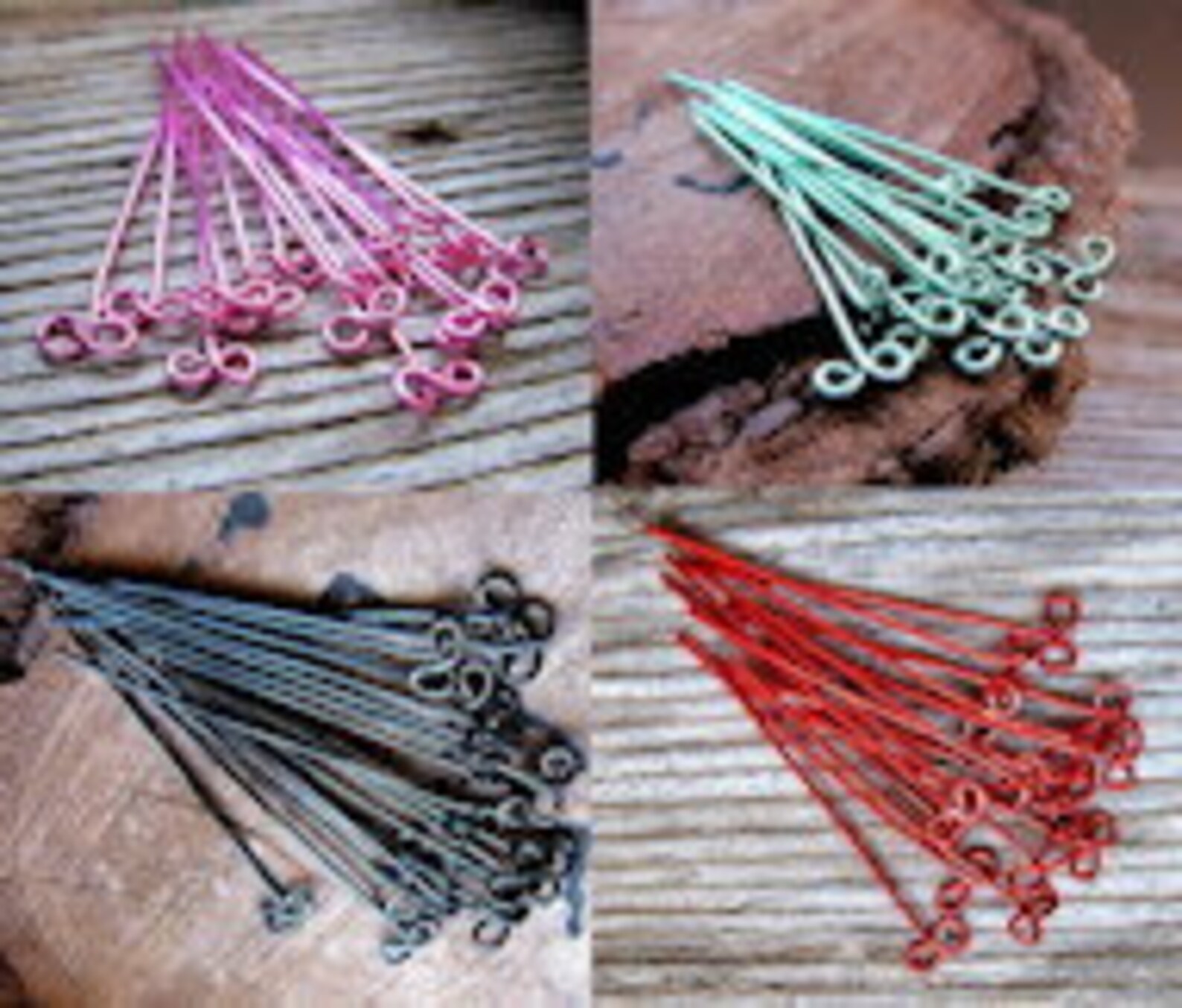 Purple Headpins 1.5 Inch. Bow Eye Pins 22 Gauge. Infinity Pins. Enamel ...