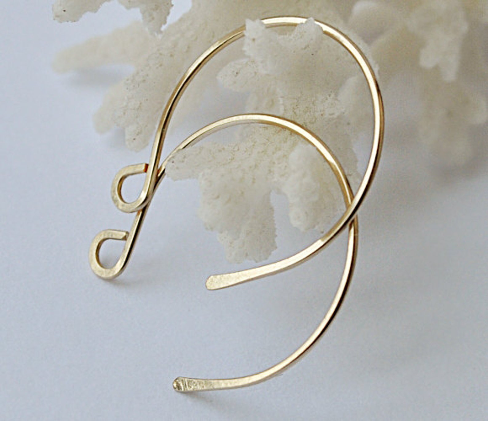 Gold Filled Round Ear Wires Open Earwires Handmade Hoop 14k - Etsy