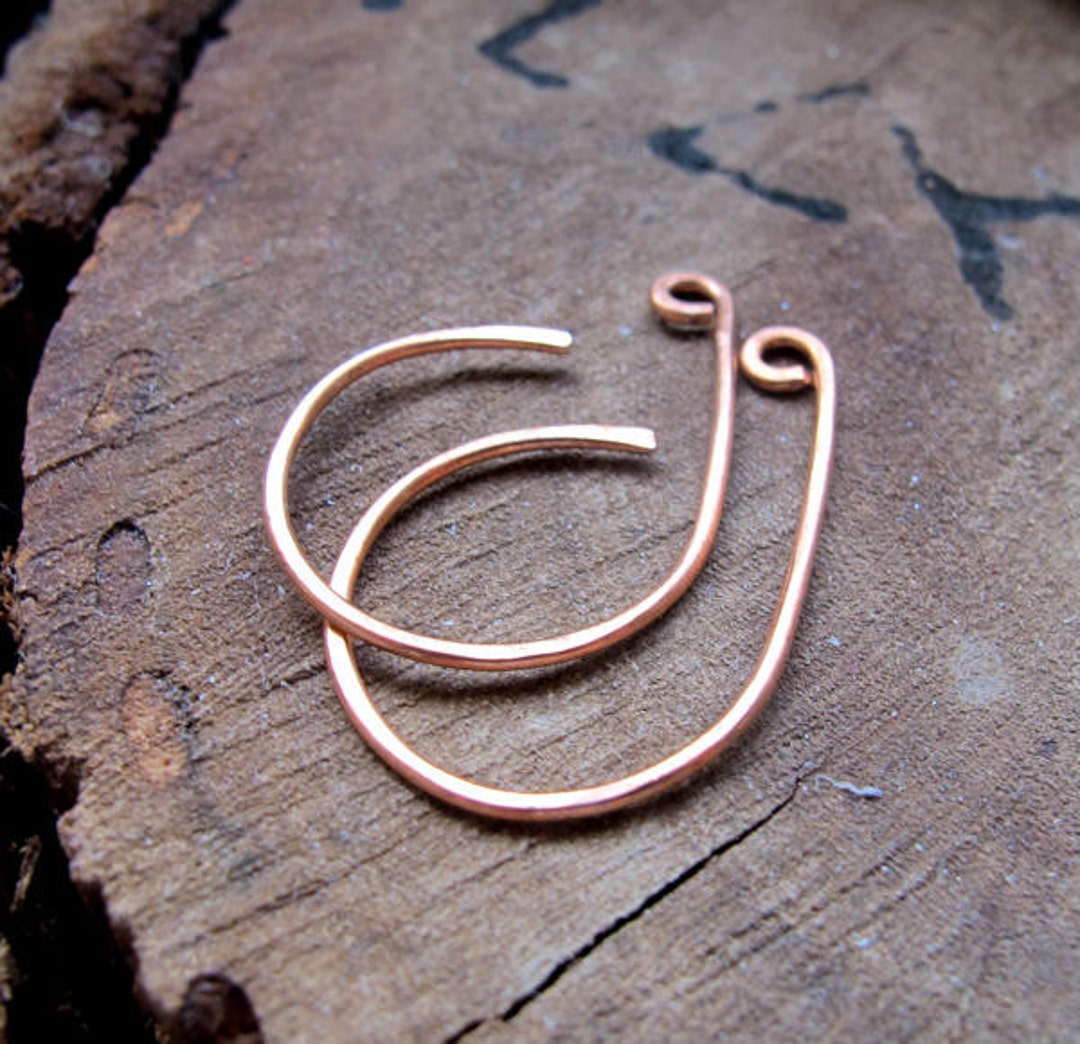 Modern Design Copper Hoop Ear Wires 20ga. French Hoop Earwires Earrings ...