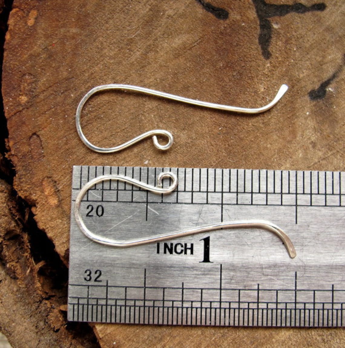 Long Sterling Silver Ear Wires 20 Gauge Artisan Ear Wires - Etsy