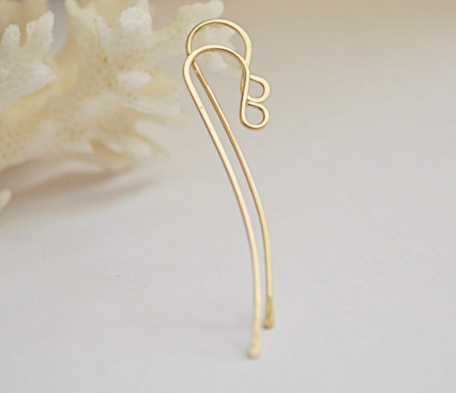 Gold French Hook Ear Wires Fish Hook Earwirs Earrings | Etsy