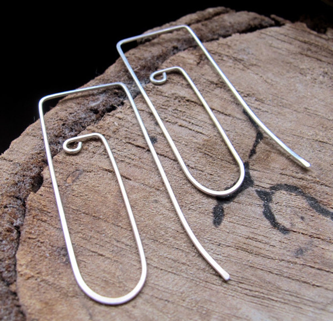 Long Sterling Silver Ear Wires for Earrings Artisan Earwires - Etsy