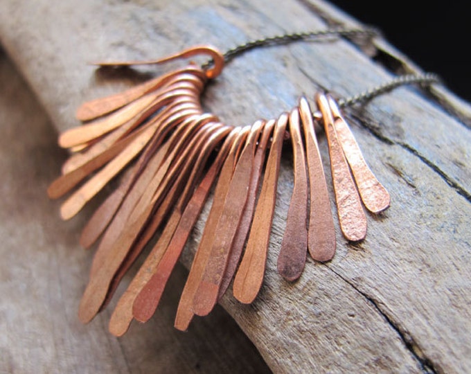Hammered Paddles Set Copper Paddle Drop Charms For Necklace Etsy