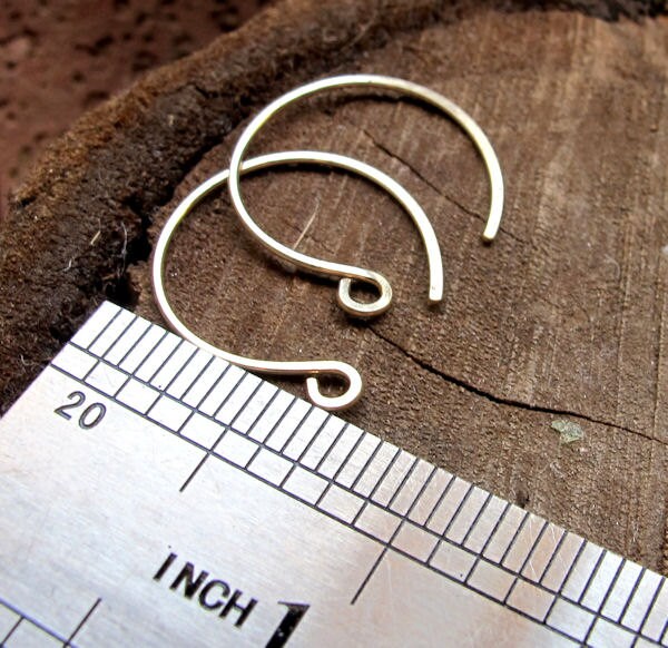 Gold Filled Round Ear Wires Open Earwires Handmade Hoop 14k - Etsy