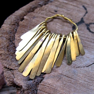 Hammered Brass Paddle Set Stick Pendant Charm Pins for Necklace Making ...