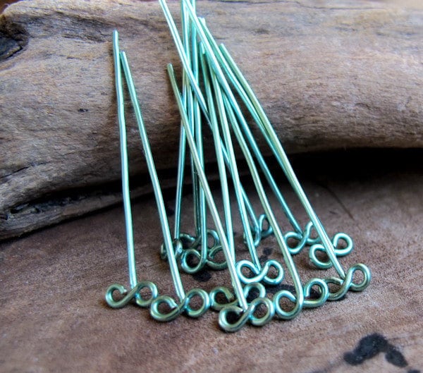 Handmade Head Pins 40 Pieces Set. Bow Headpins 22g. Infinity Eye Pins ...