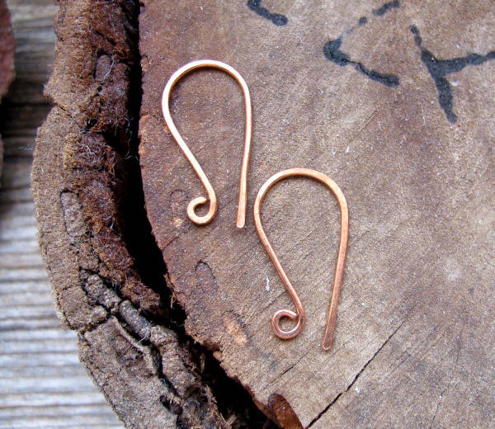 Copper Ear Wires 20 Gauge Copper Earwires 1 Inch Long Ear - Etsy