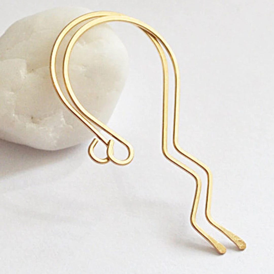 Wave Shaped French Style Ear Wires Earrings - Gold Filled Earwires 20 ...