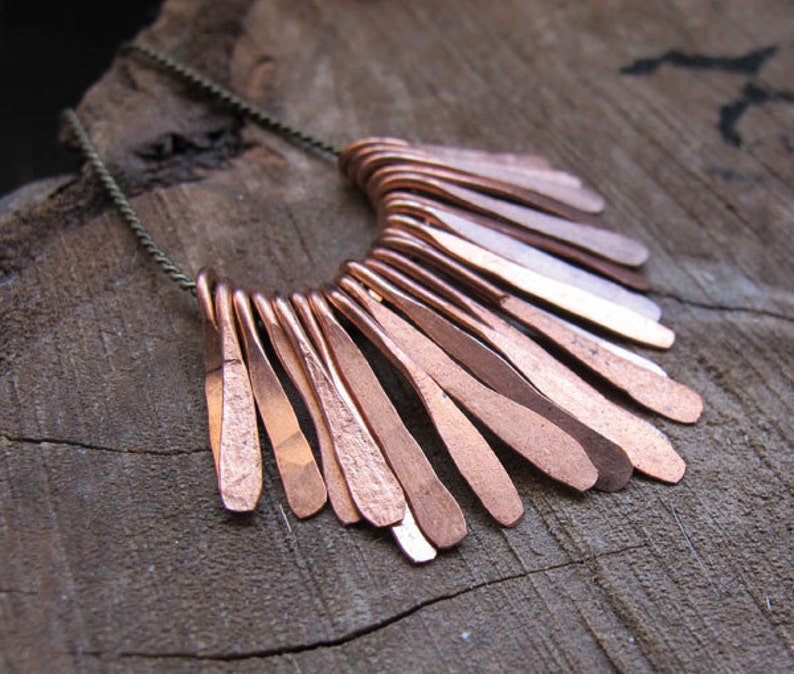 Hammered Paddles Set, Copper Paddle Drop Charms for Necklace Making ...