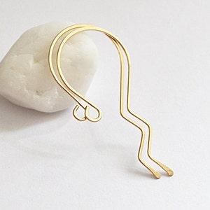 Wave Shaped French Style Ear Wires Earrings - Gold Filled Earwires 20 ...