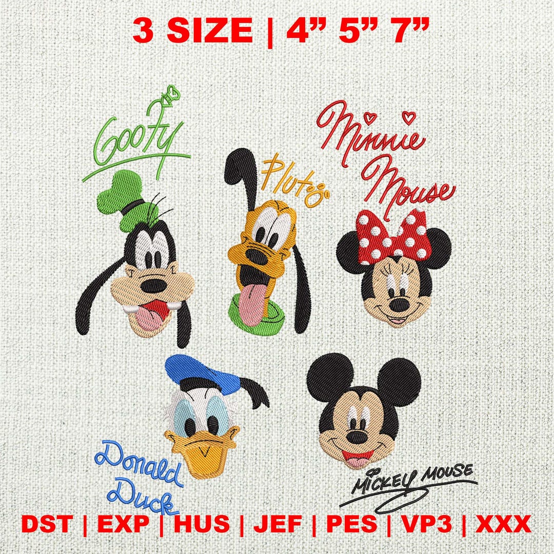 Mouse and Friends Signatures Embroidery Design, Magical Land Embroidery ...