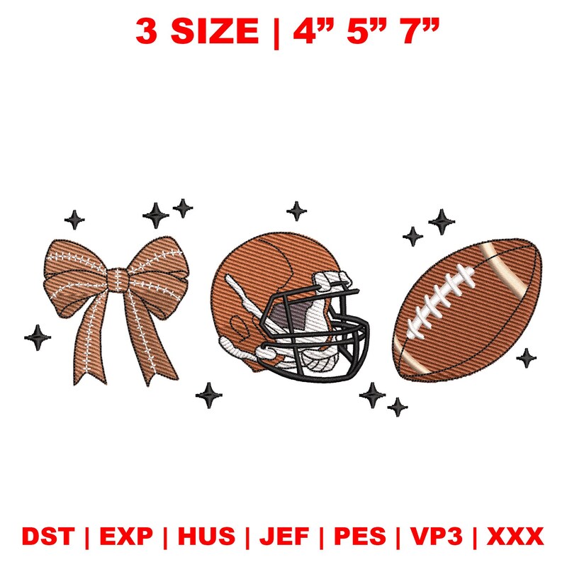 Embroidered Football - Etsy