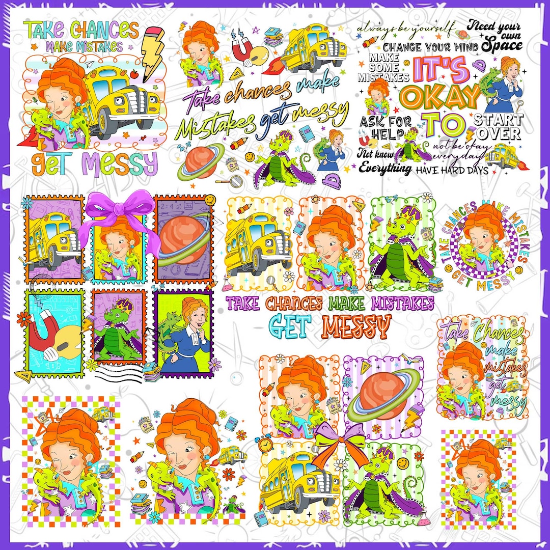 10+ Take Chances Make Mistakes Get Messy Png Bundle, Preppy Teacher Png ...