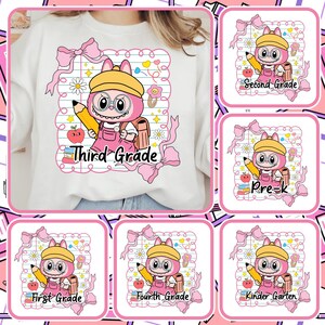 Trending Doll School Grade Cartoon Png Bundle, Retro School 1st/2nd/3rd ...