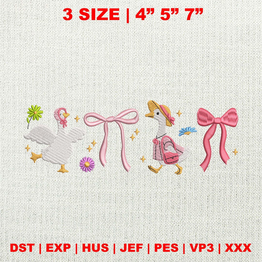 Mother Day Embroidery Design, Vintage Mama Goose Embroidery Design ...