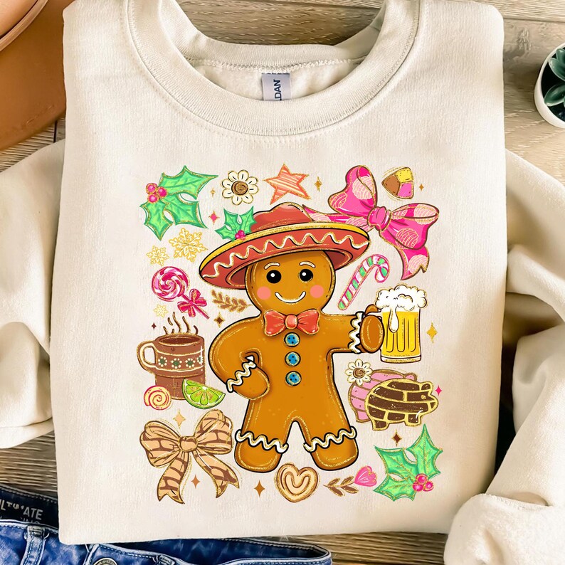 Feliz Navidad Mexican Gingerbread With Sombrero Christmas Png, Merry ...
