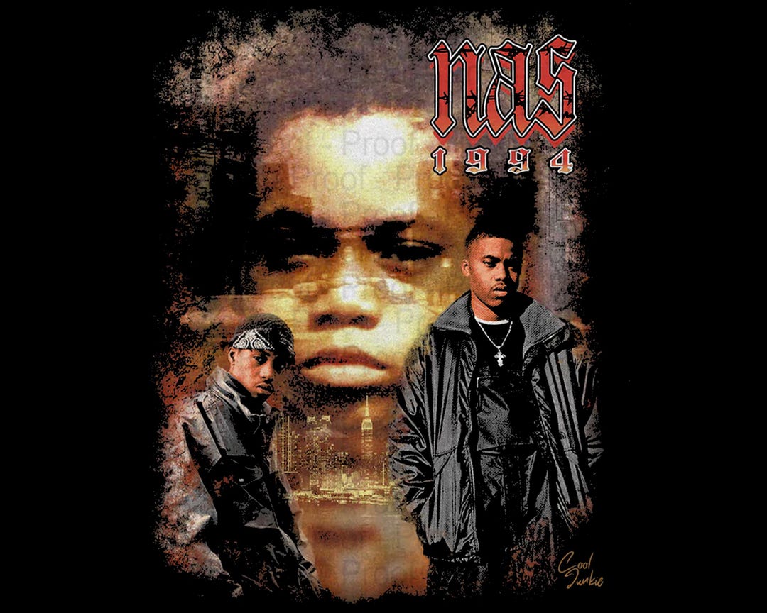 Nas Halftone T Shirt Design PNG Instant Download 300 Dpi Only Black and ...