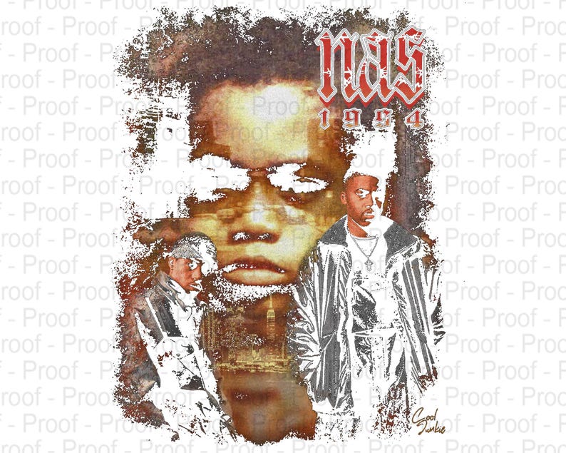 Nas Halftone T Shirt Design PNG Instant Download 300 Dpi Only Black and ...