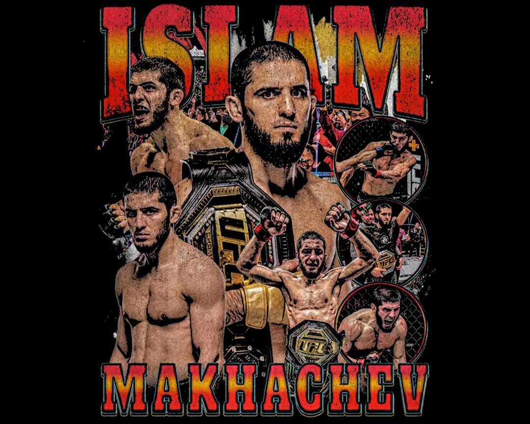 Islam Makhachev Halftone T Shirt Design PNG Instant Download 300 Dpi ...