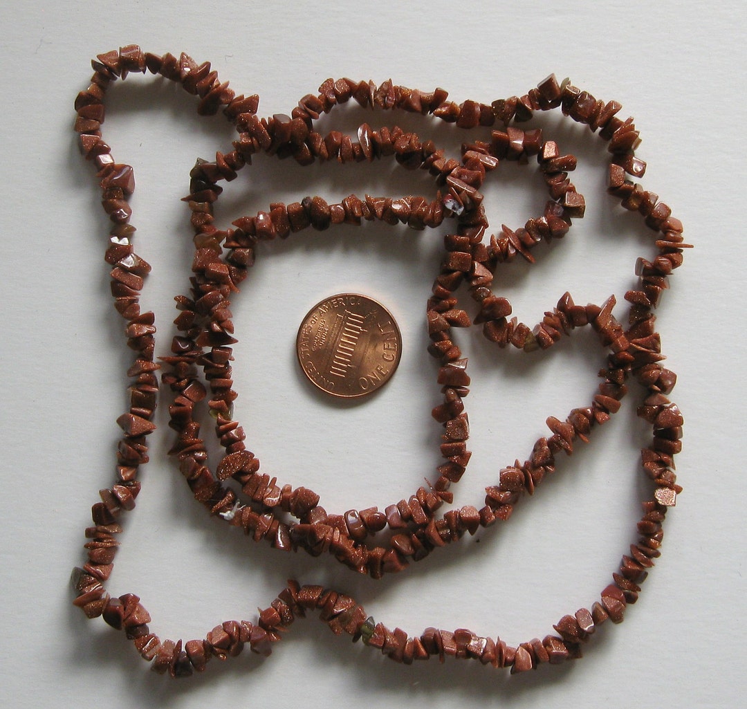 Brown Goldstone Small Chip Strand, to Use as Chip Beads, Lampwork Frit ...