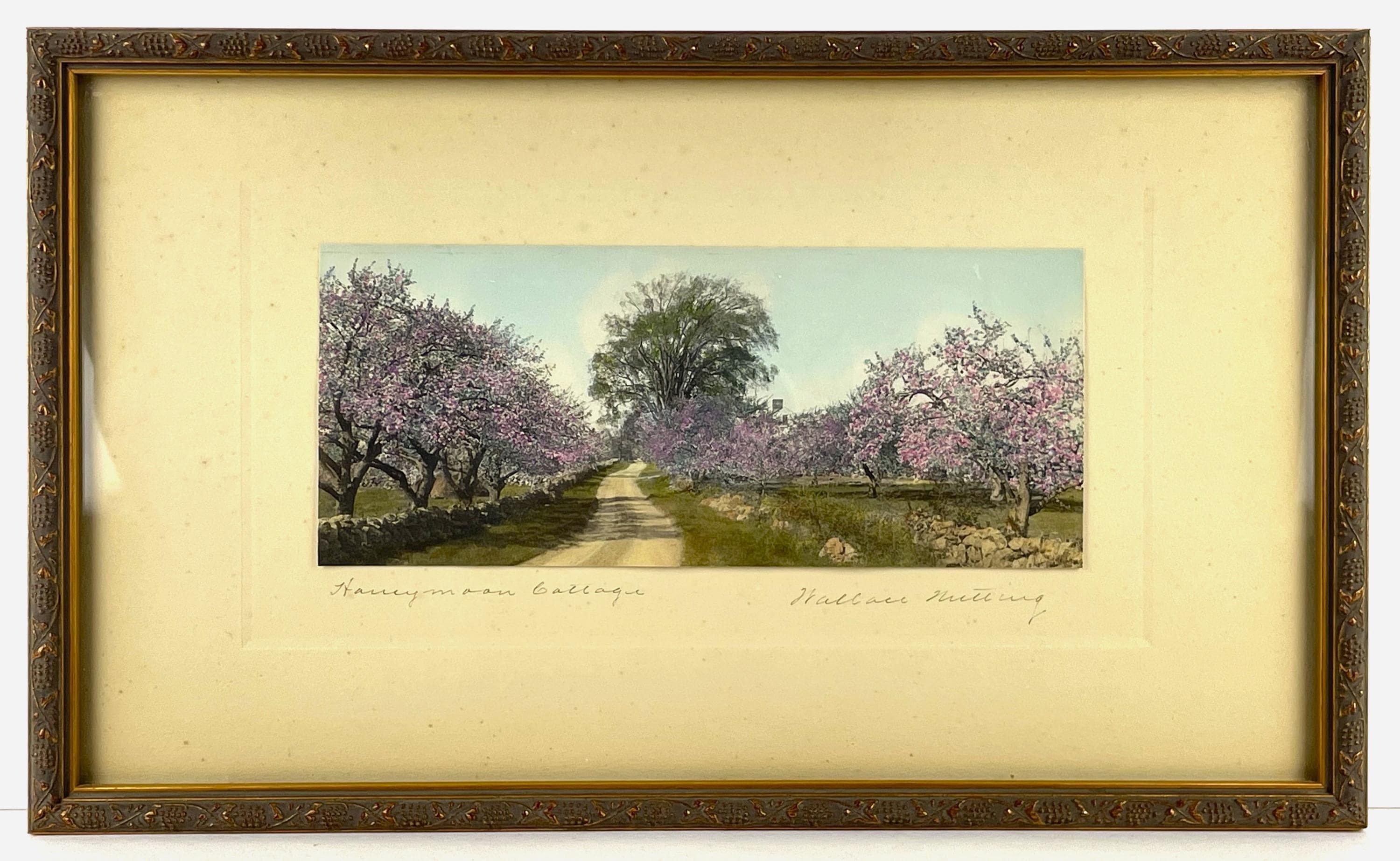 Antique Wallace Nutting Hand Colored Signed Print honeymoon Cottage - Etsy