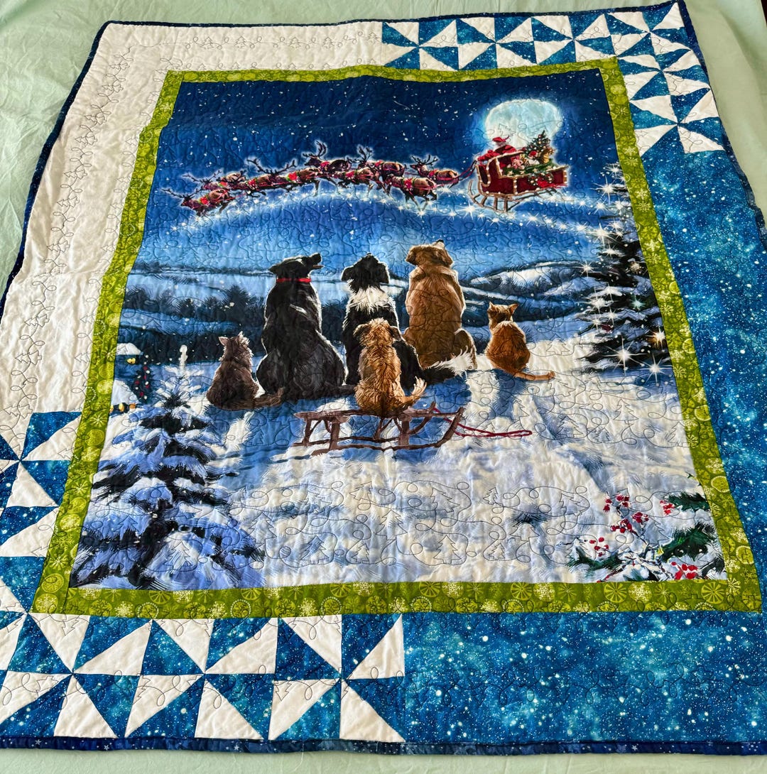 Furry Christmas Eve Quilt. - Etsy